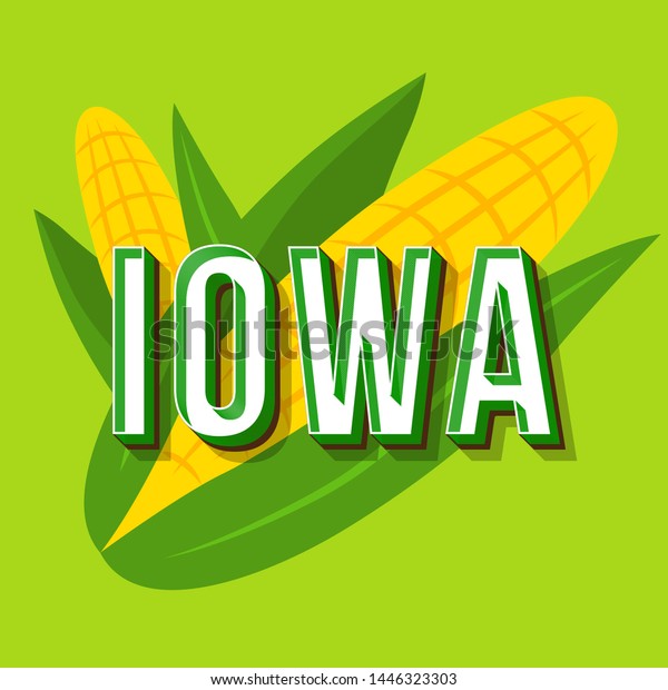 Iowa Vintage 3d Vector Lettering Retro Stock Vector (Royalty Free ...