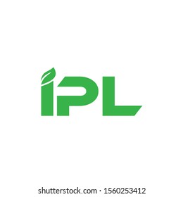 Ipl Letter Logo Design Leaf Stock Vector (Royalty Free) 1560253412 ...