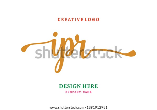 Ipr Lettering Logo Simple Easy Understand Stock Vector (Royalty Free ...