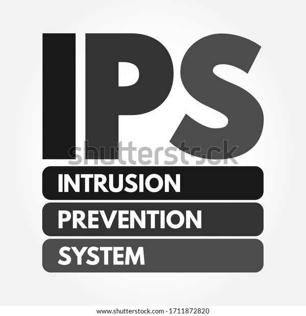 IPS: acrónimo del sistema de prevención: vector de stock (libre de ...