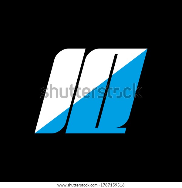 Iq Letter Logo Design On Black Stock Vector (Royalty Free) 1787159516