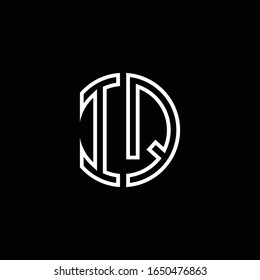 Iq Monogram Logo Circle Ribbon Style Stock Vector (Royalty Free ...