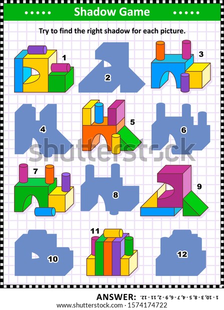 Iq Spatial Reasoning Training Visual Puzzle Stock Vector (Royalty Free ...