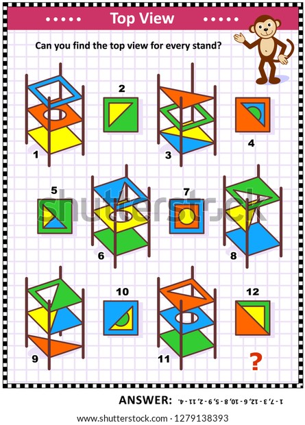 Iq Spatial Skills Training Educational Math Stock Vector (Royalty Free ...