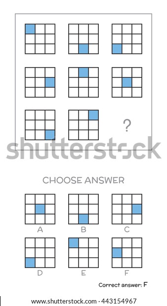 Iq Test Choose Answer Logical Tasks Stock Vector (Royalty Free) 443154967 Iq Test Choose Answer Logical Tasks Stock Vector (Royalty Free) 443154967