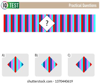 Iq Test Practical Questions Shape Completion: vector de stock (libre de ...