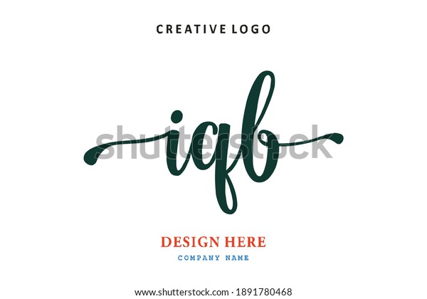 Iqb Lettering Logo Simple Easy Understand Stock Vector (Royalty Free ...