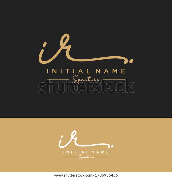 Ir Initial Letter Handwriting Signature Logo Stock Vector (Royalty Free ...