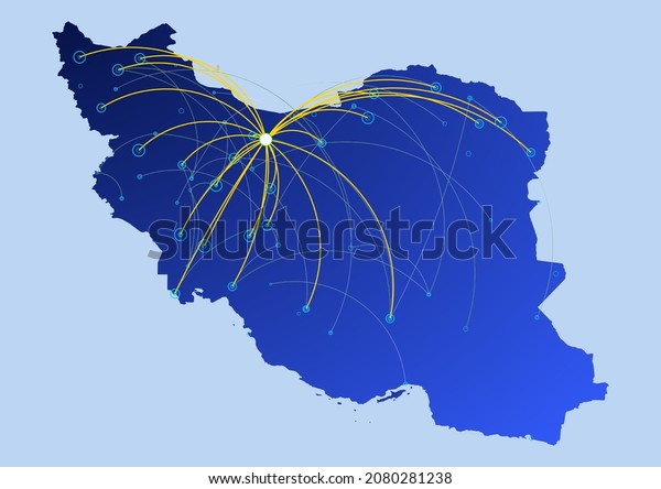 Iran Concept Map Illustration Iran Internet Stock Vector (Royalty Free ...