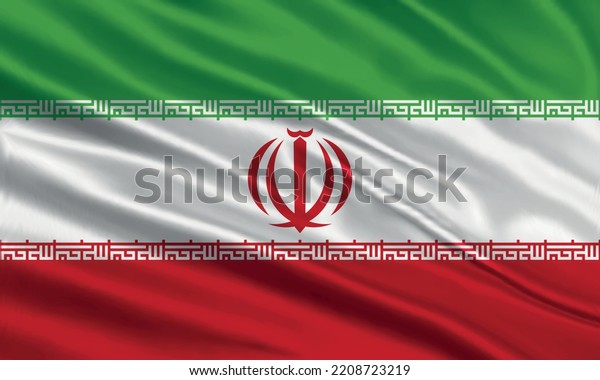 Iran Flag Design Waving Iranian Flag Stock Vector (Royalty Free ...