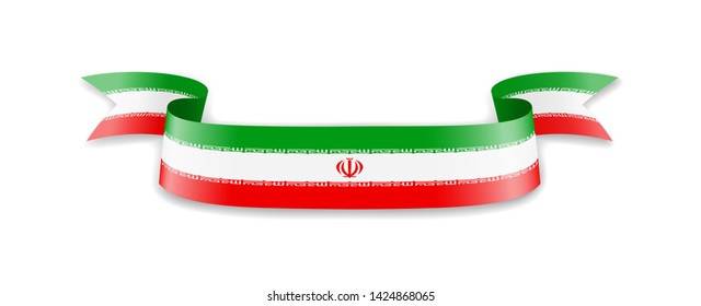 Iran Flag Form Wave Ribbon Vector Stock Vector (Royalty Free ...