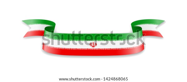Iran Flag Form Wave Ribbon Vector Stock Vector (Royalty Free ...