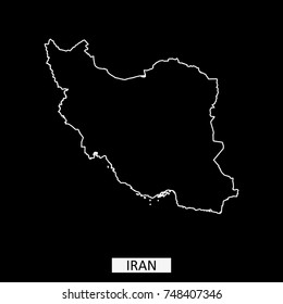 Vektor Stok Iran India Map Vector Outline Illustration (Tanpa Royalti ...