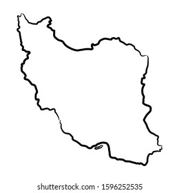 Iran Map Outline Graphic Freehand Drawing 스톡 벡터(로열티 프리) 1032938020 ...