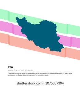 Iran Map Design White Background Vector Stock Vector (Royalty Free ...