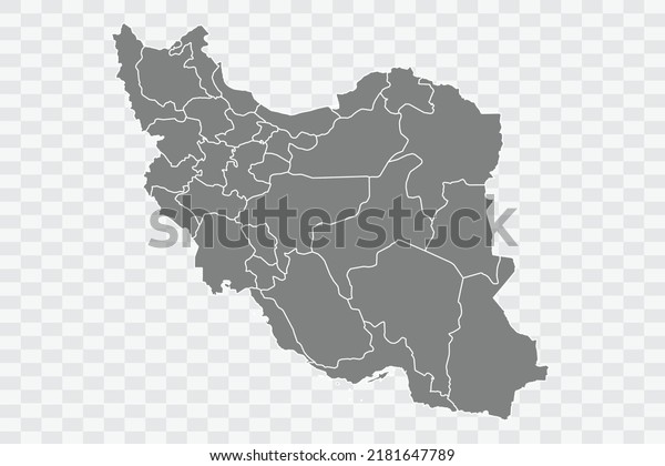 Irán Mapa el color gris en: vector de stock (libre de regalías ...