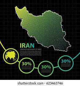 Iran Map Infographic Design Template Stock Vector (Royalty Free ...