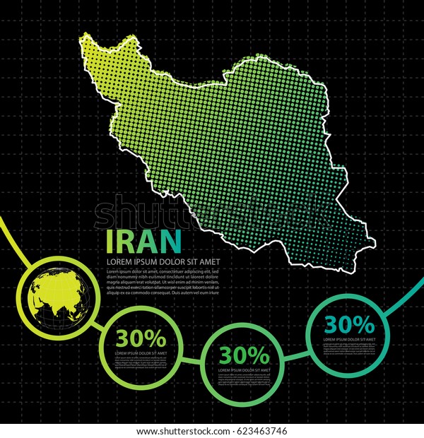 Iran Map Infographic Design Template Stock Vector (Royalty Free ...