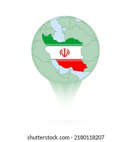 Iran Map Stylish Location Icon Iran Stock Vector (Royalty Free ...