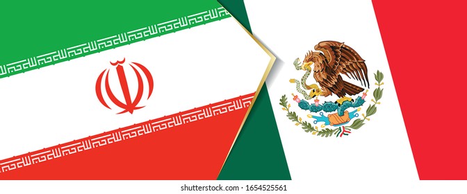 Iran Mexico Flags Two Vector Flags Stock Vector (Royalty Free ...