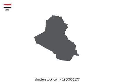 Iraq Black Shadow Map Isolated On Stock Vector (Royalty Free ...