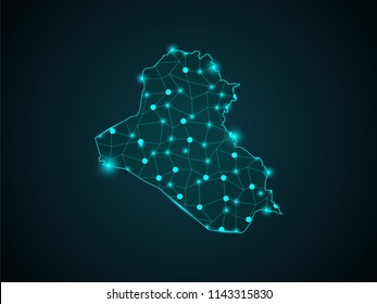 75 Republic iraq polygonal map Images, Stock Photos & Vectors ...
