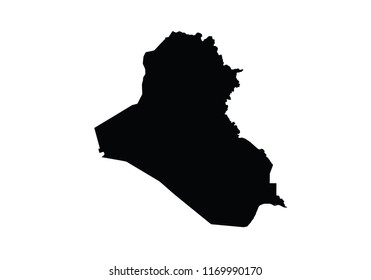 Iraq Outline Map State Shape Country: Vector có sẵn (miễn phí bản quyền ...