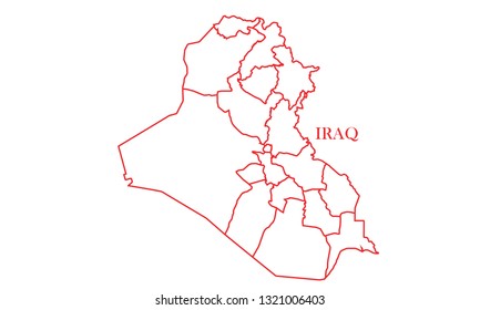 Iraq Red Line Map Stock Vector (Royalty Free) 1321006403 | Shutterstock