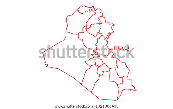Iraq Red Line Map Stock Vector (Royalty Free) 1321006403 | Shutterstock