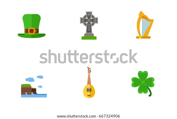 Ireland Icon Set Stock Vector (Royalty Free) 667324906 | Shutterstock