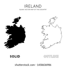 Ireland Map Blank Vector Map Country 库存矢量图（免版税）1458636986 | Shutterstock