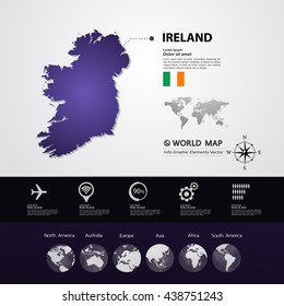 Ireland Map Vector Illustration Stock Vector (Royalty Free) 438751243 ...