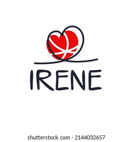Irene Calligraphy Female Name Vector Illustration: เวกเตอร์สต็อก (ปลอด ...