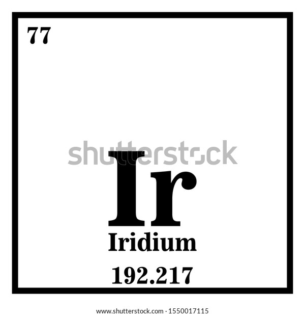 Iridium Periodic Table Elements Vector Illustration Stock Vector ...