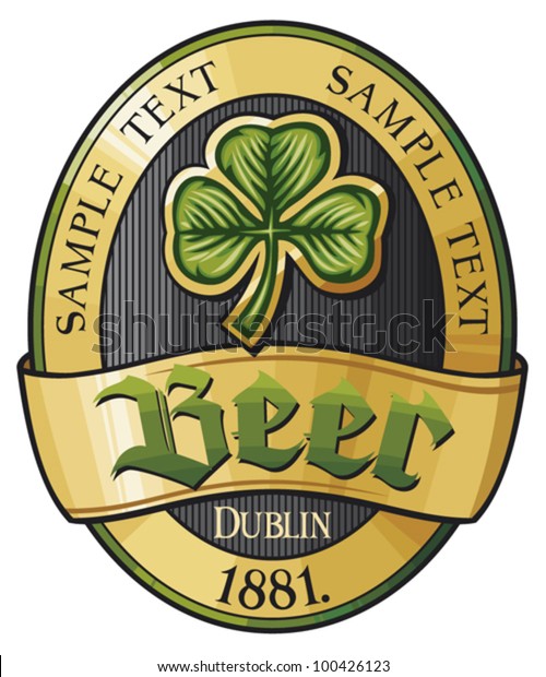 Irish Beer Label Design Stock Vector (Royalty Free) 100426123 ...