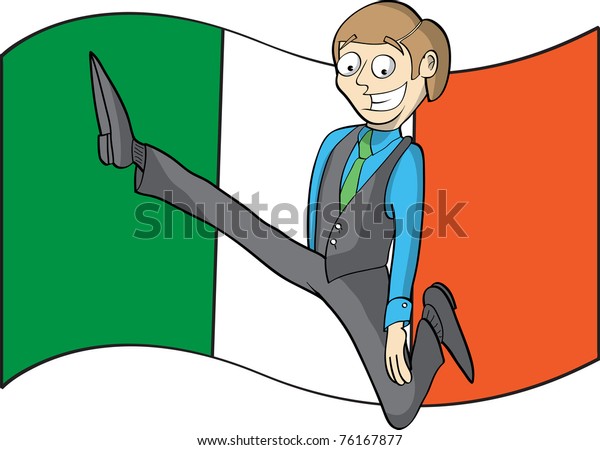 Irish Dancer Cartoon Vector Illustration Young Stock Vector (Royalty ...
