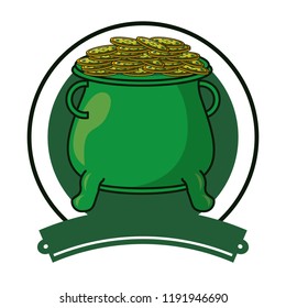 Irish Pot Emblem Stock Vector (Royalty Free) 1191946690 | Shutterstock