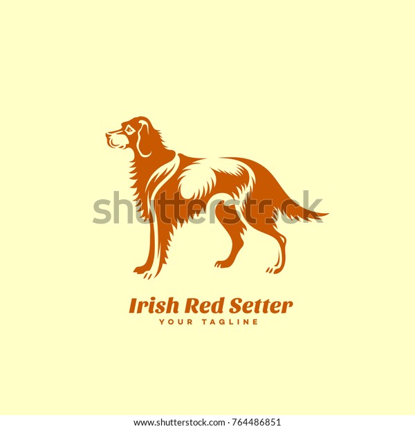 Irish Red Setter Logo Template Design Stock Vector (Royalty Free ...