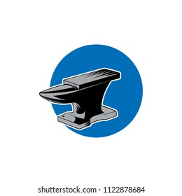 Iron Anvil Logo Template Stock Vector (Royalty Free) 1122878684