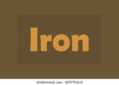 Iron Bold Flat Typography Text Vector Stock Vector (Royalty Free ...