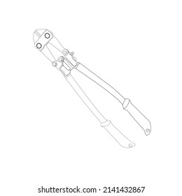 Iron Cutter Sketch Vector On White Stock Vector (Royalty Free ...