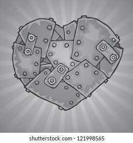 Iron Heart Stock Vector (Royalty Free) 121998565 | Shutterstock