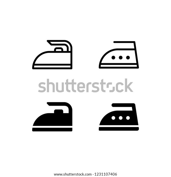 Iron Icon Logo Vector Symbol Stock Vector (Royalty Free) 1231107406 ...