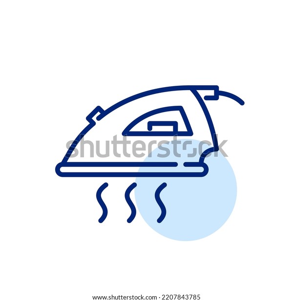 Iron Icon Pressing Clothes Doing Laundry Stock Vector (Royalty Free ...