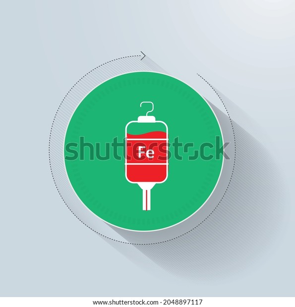 Iron Infusions Icon Vector Design Stock Vector (Royalty Free ...