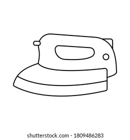 Iron Line Art Vector Flat Icon Stock Vector (Royalty Free) 1809486283 ...