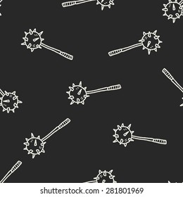Iron Mace Doodle Seamless Pattern Background: เวกเตอร์สต็อก (ปลอดค่า ...