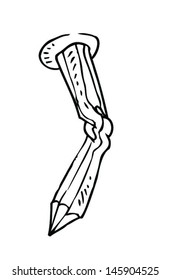 Iron Nail Drawing Stock Vector (Royalty Free) 145904525 | Shutterstock