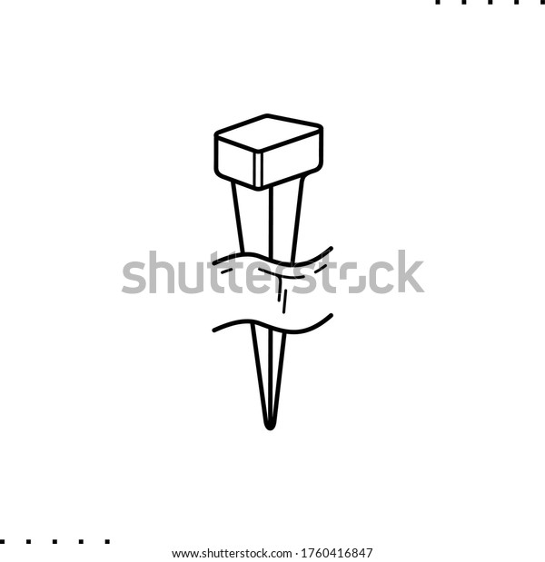 Iron Nail Vector Icon Outlines Stock Vector (Royalty Free) 1760416847 ...
