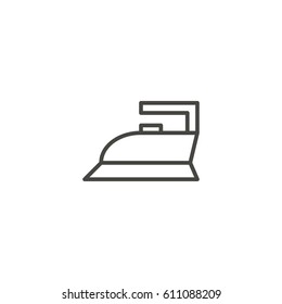 Iron Outline Icon Vector Stock Vector (Royalty Free) 611088209 ...